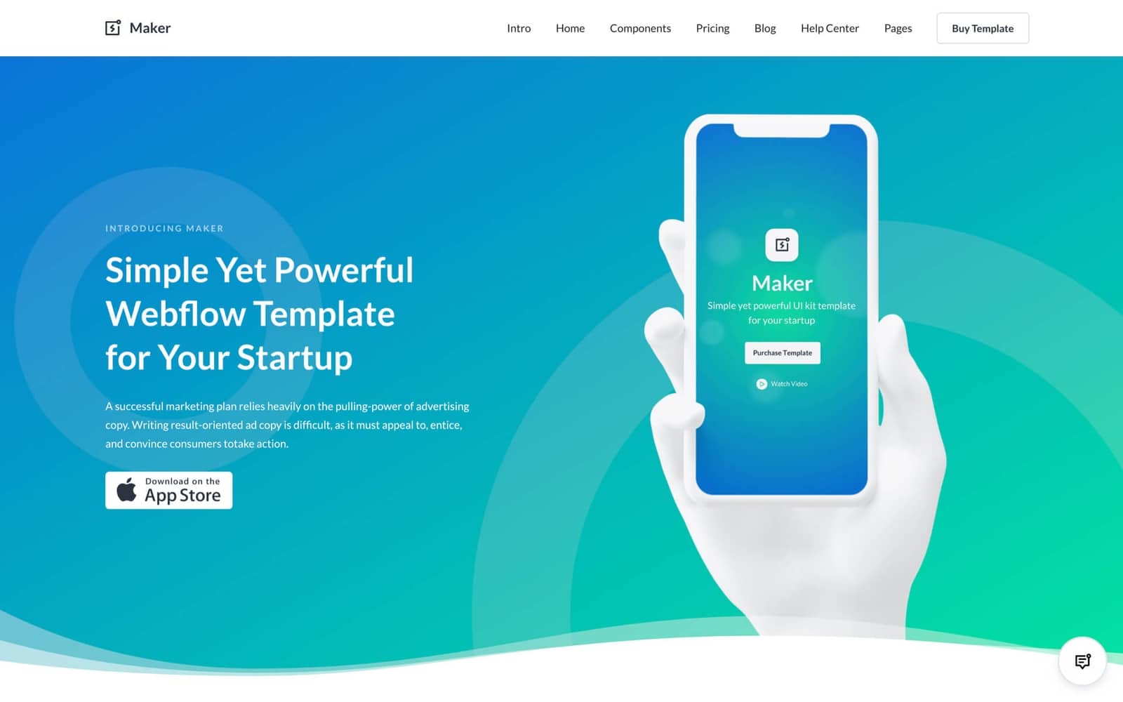 Maker — UI Kit Webflow Template by Elastic Themes