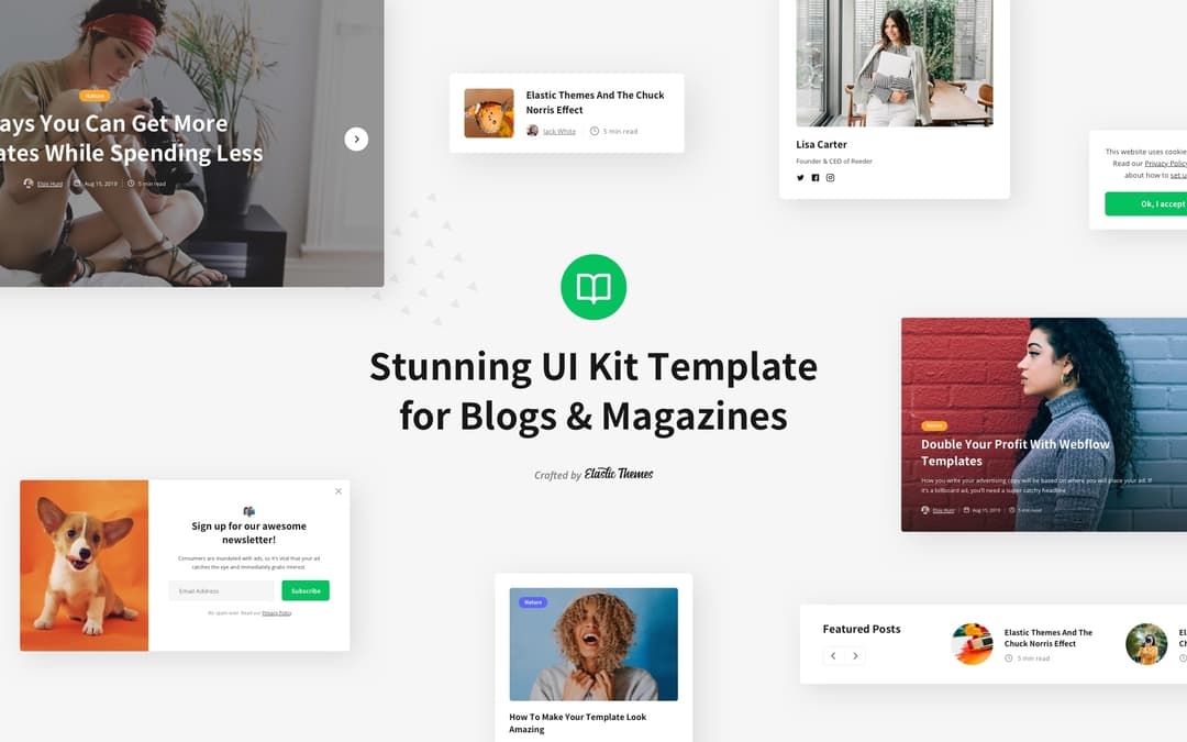 Reader — Blog & Magazine UI Kit Template by Elastic Themes