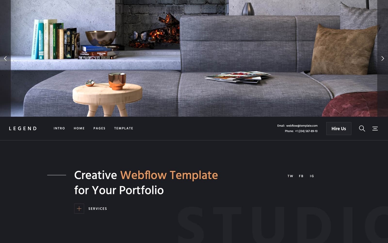 Legend — UI Kit Webflow Template by Elastic Themes