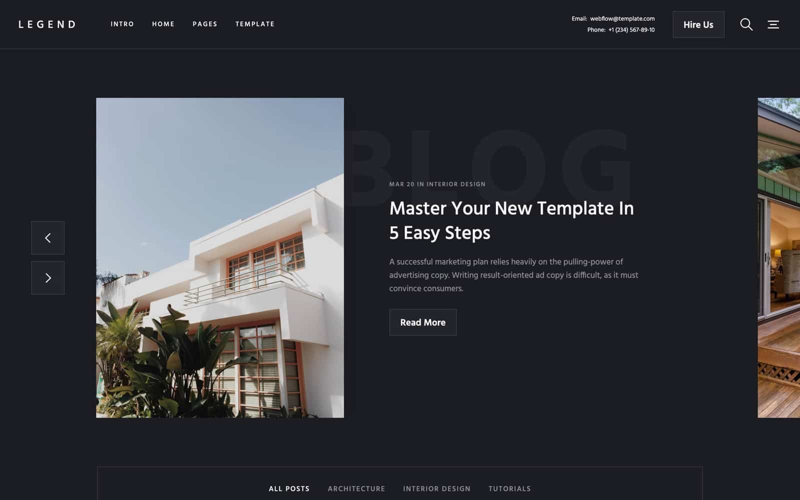 Legend — UI Kit Webflow Template by Elastic Themes