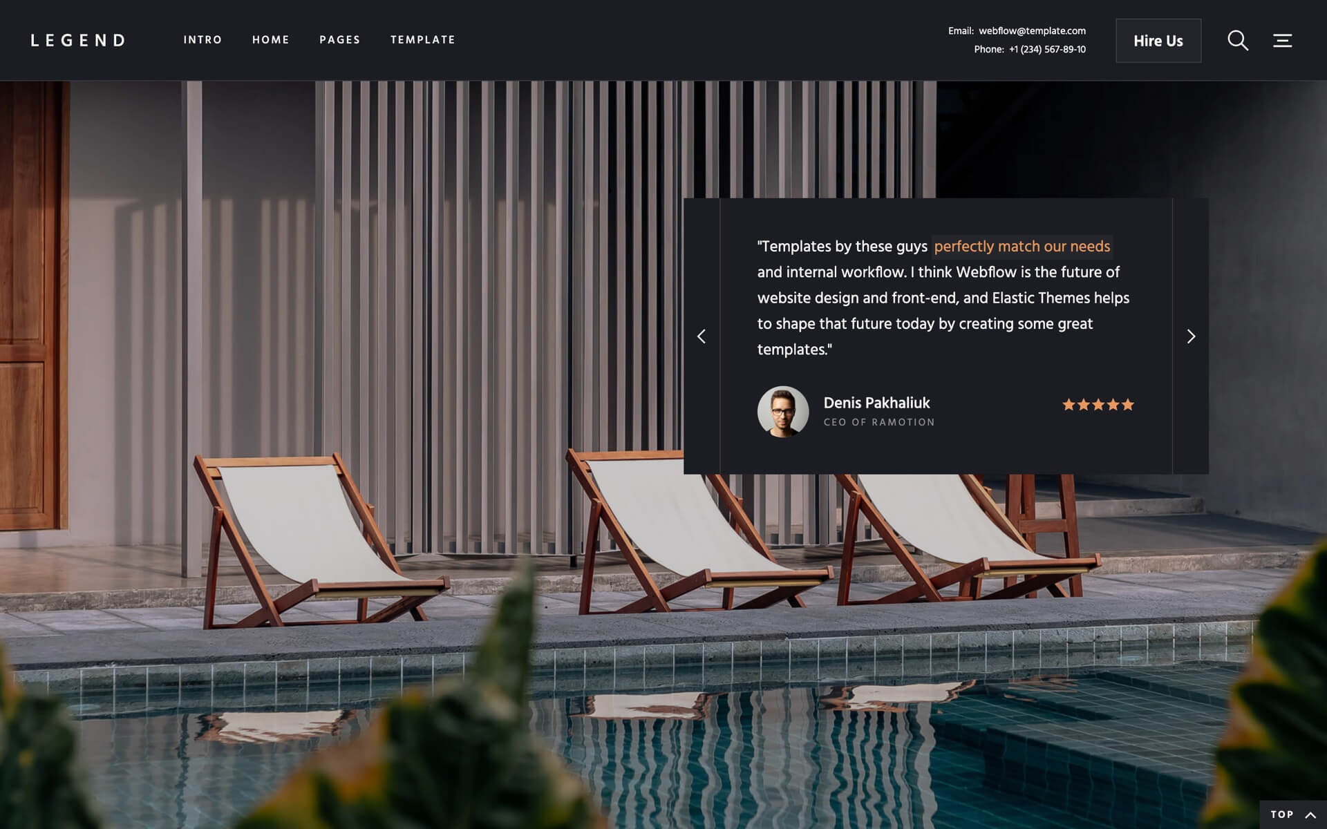 Legend — UI Kit Webflow Template by Elastic Themes