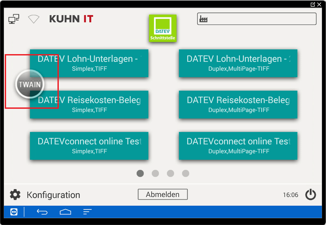 TWAIN Modus verwenden
