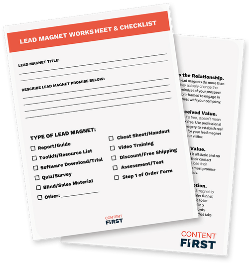 Lead Magnet Checklist Free Resource | Content First