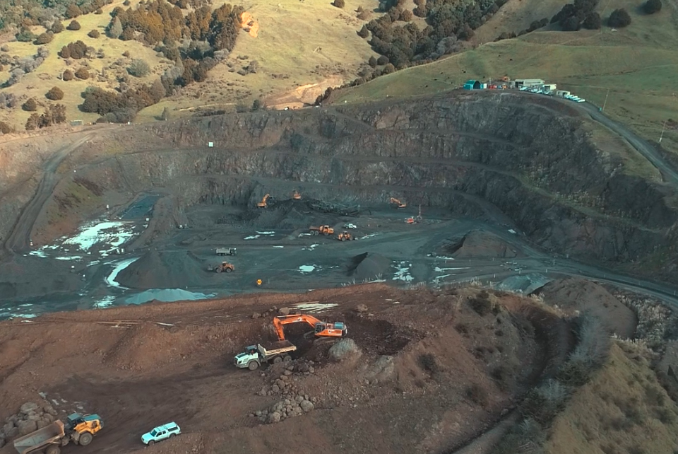 Project Flat Top Quarry Overburden dump area stripping