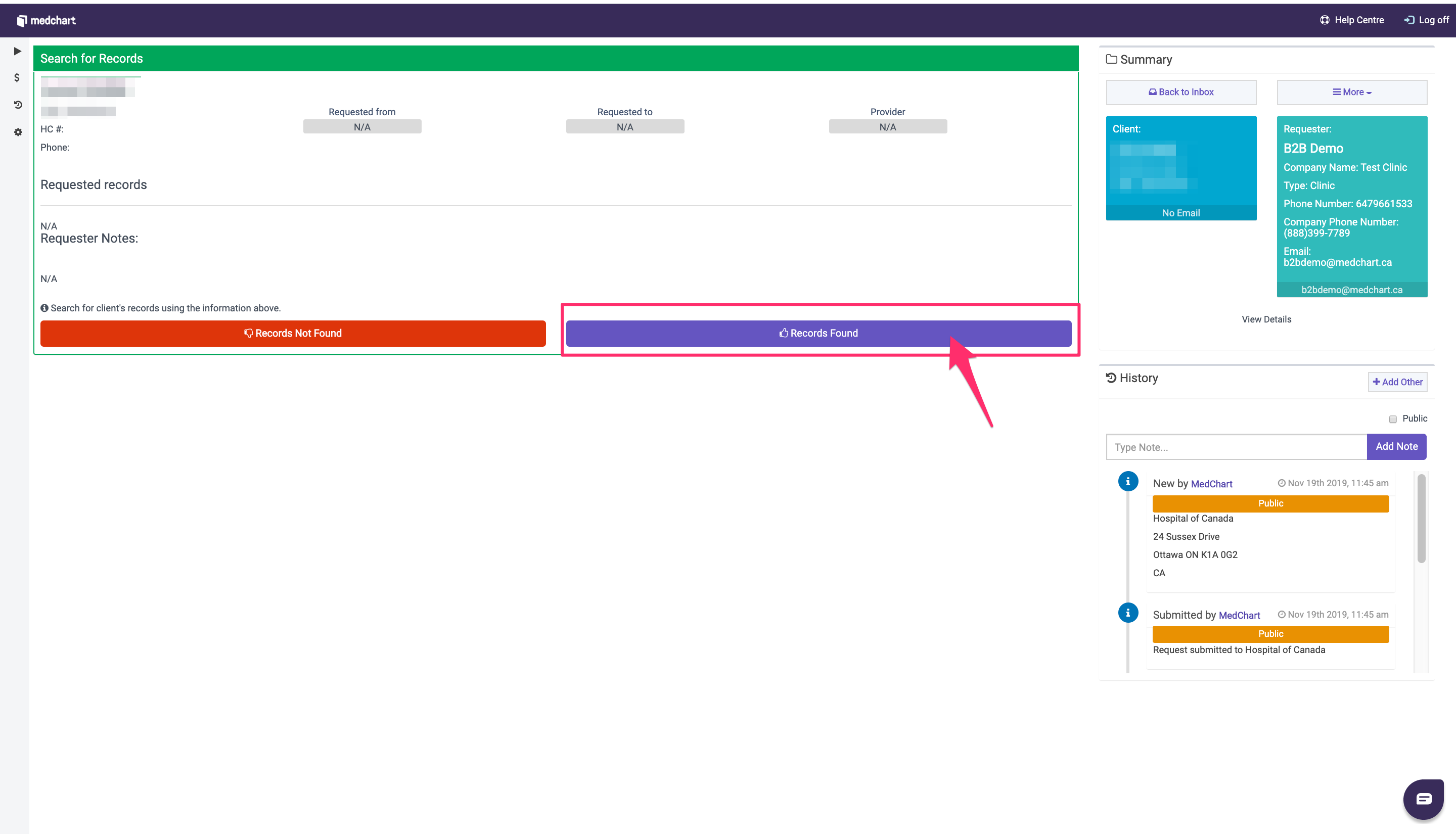 Dynacare APS Requests