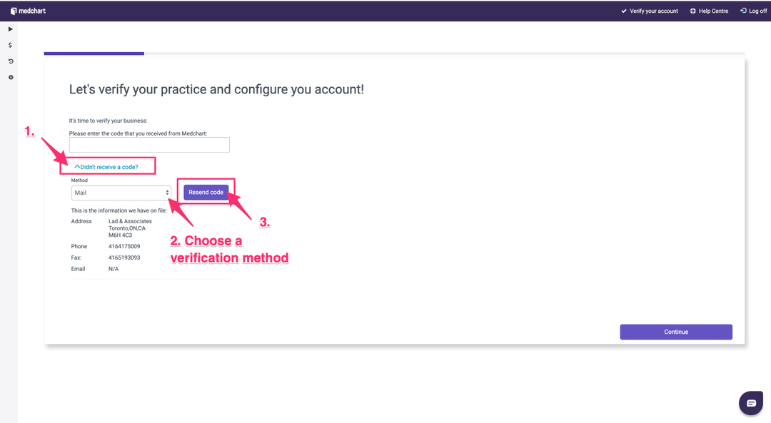 Verify and Configure Account