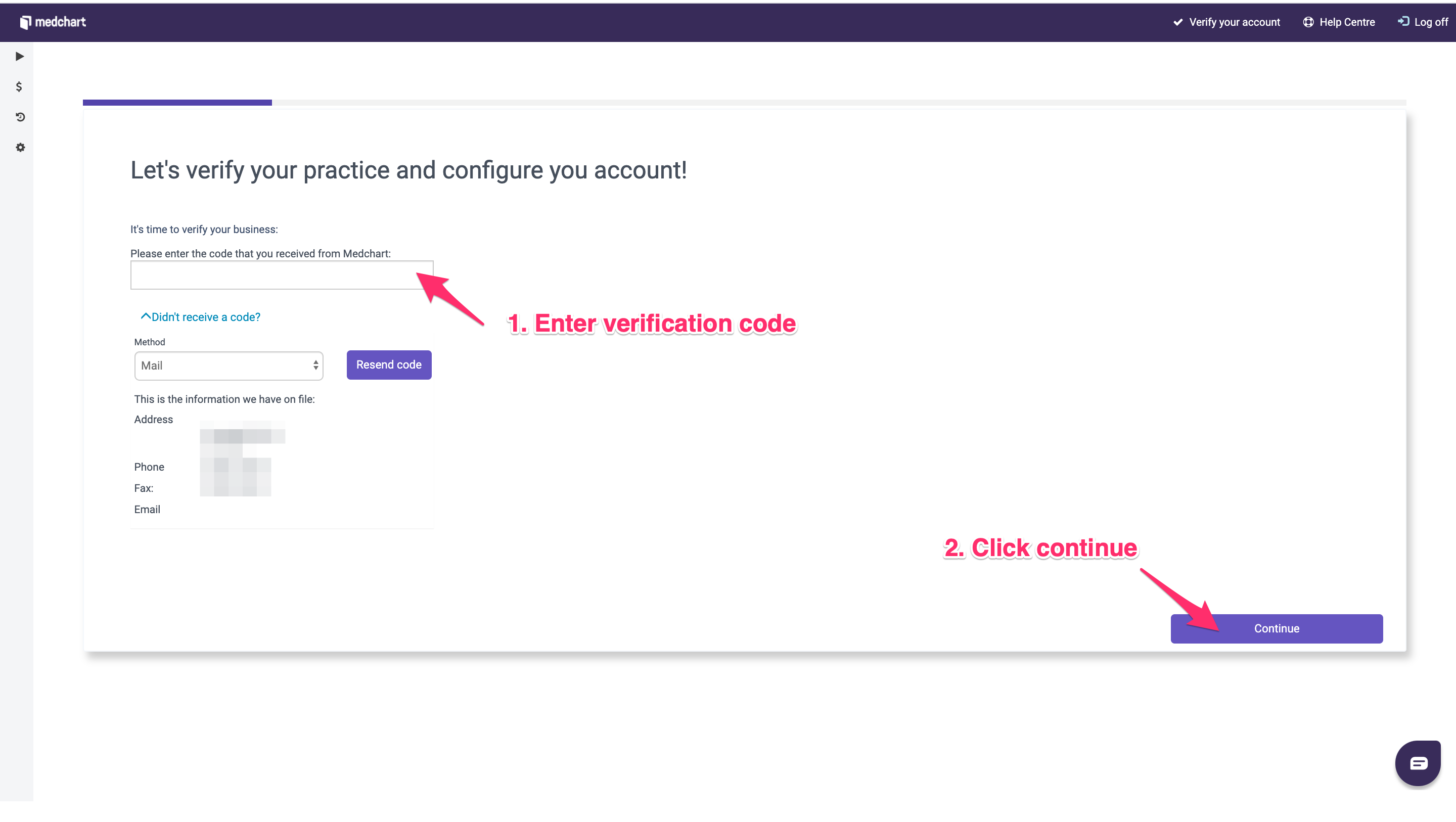 Verify and Configure Account