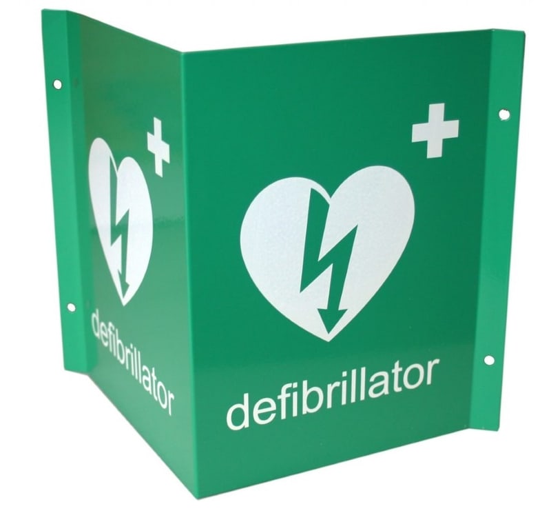 3D Defibrillator Green Wall Sign / Ce-Tek Medical / Ireland