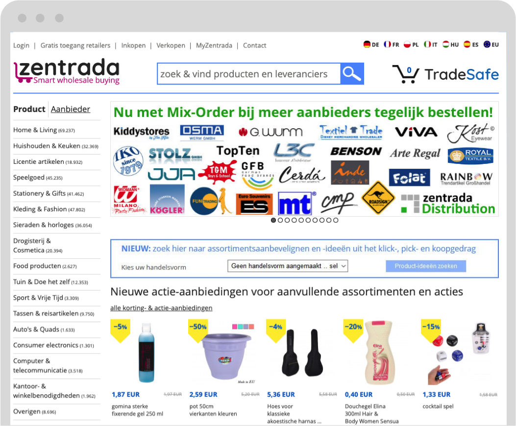 Logo zentrada & TradeSafe
