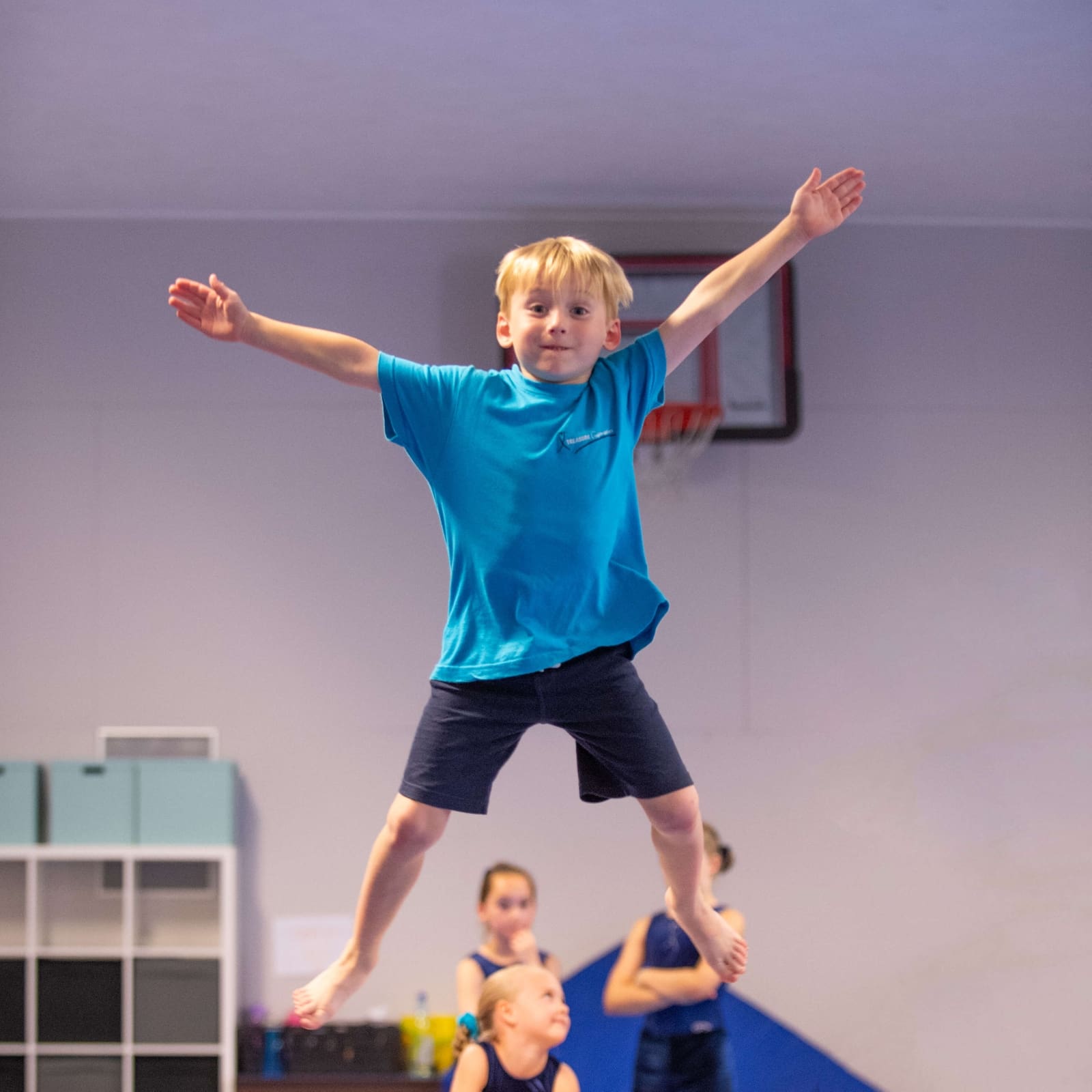 Trampolining at Treasure Gymnastics