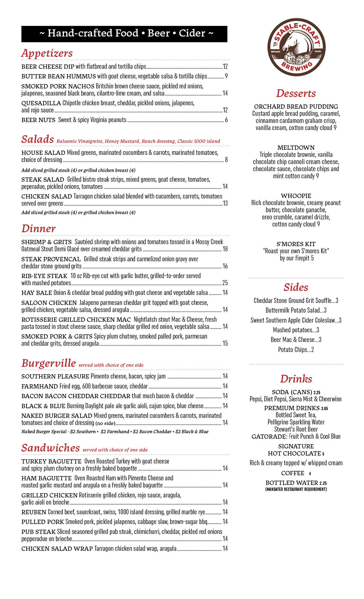 New Menu Coming