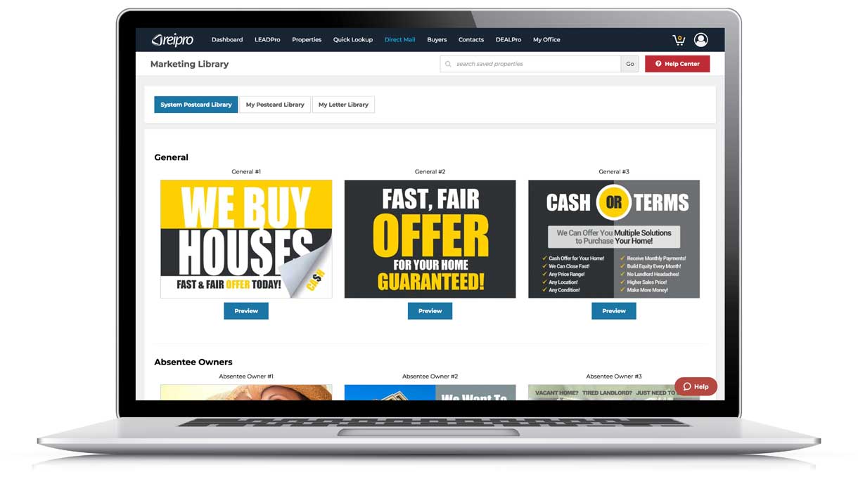 Direct Mail Postcards For Real Estate Investors and Real Estate Agents ...