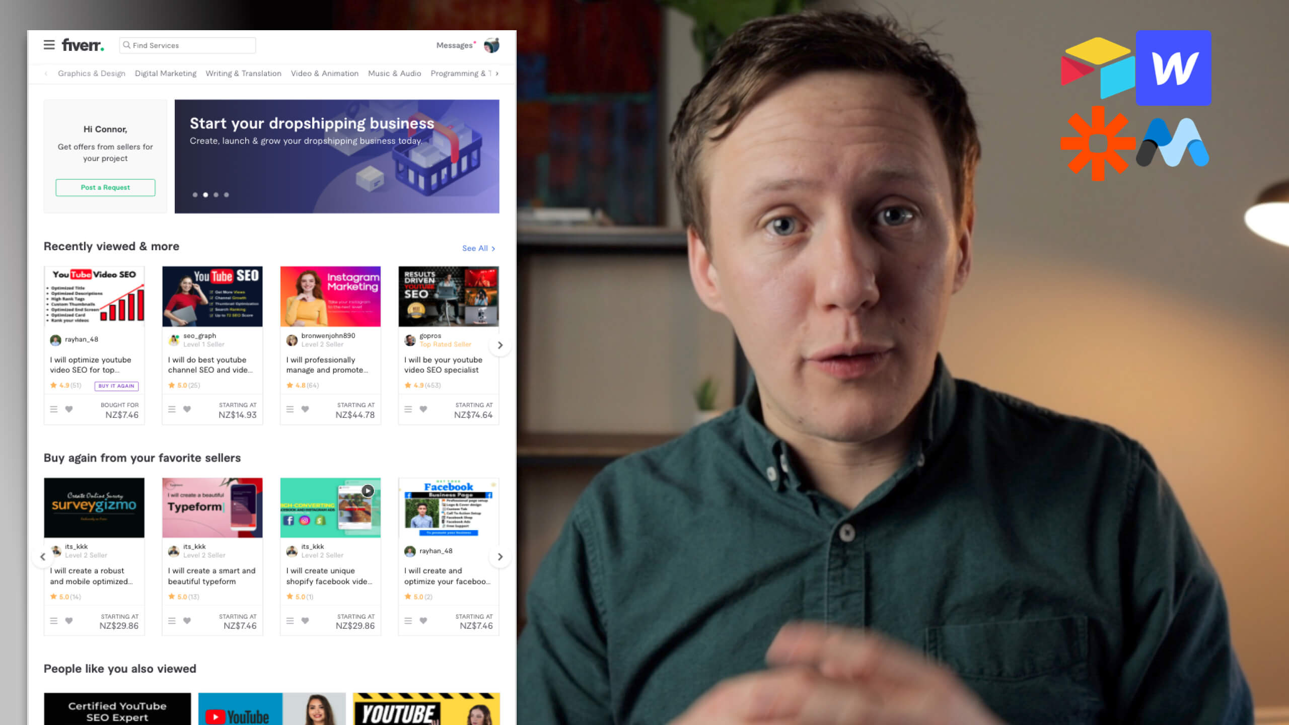 Can You Build Fiverr In Webflow Connorfinlayson