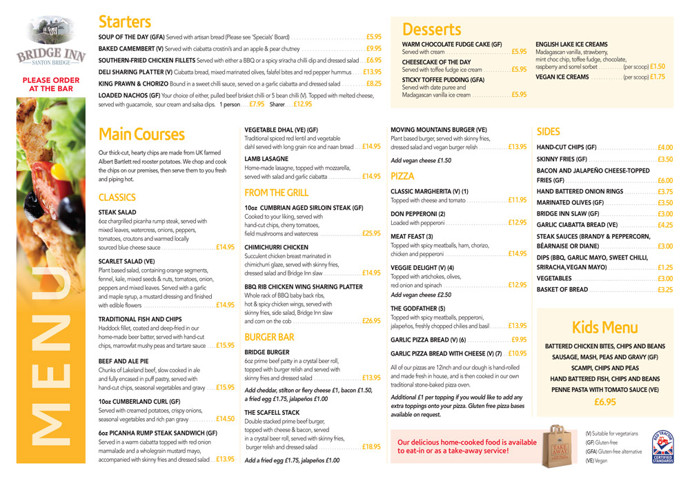 The Bridge Inn: Food & Drink