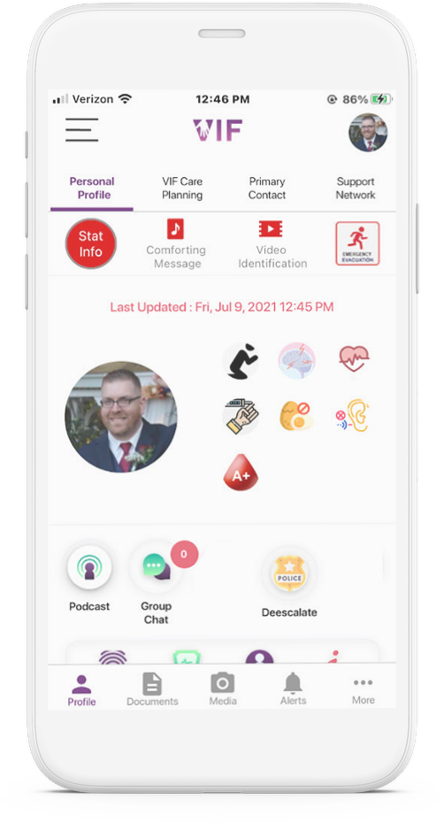 VIF App - The leading innovator of caregiver software.