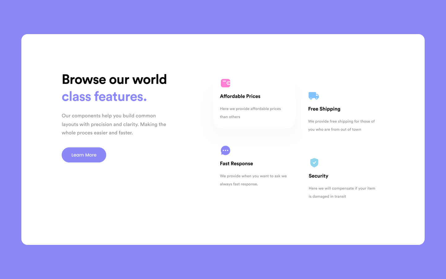 Webflow Features Component | Flowbase