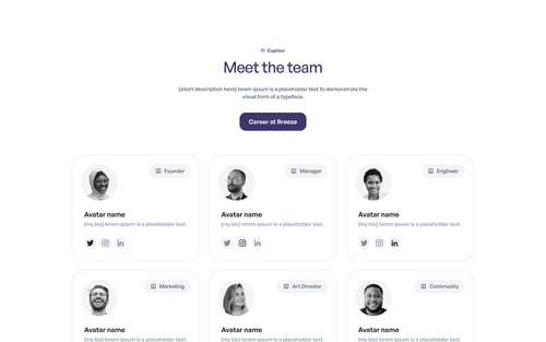 Webflow Team Component | Flowbase