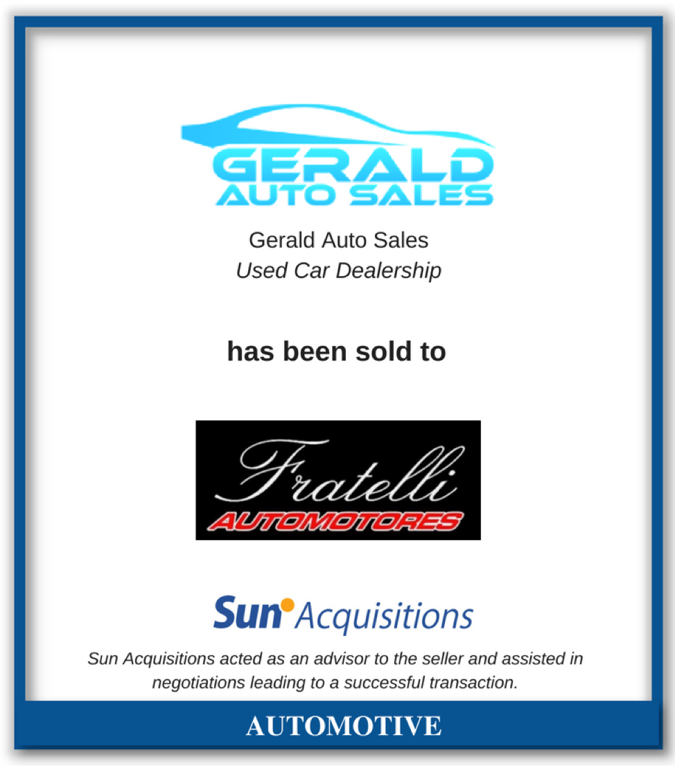 Sold Businesses | Sun Acquisitions | Chicago M&A