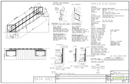 Savaria Delta Inclined Platform Lift | Access Solutions, Inc.