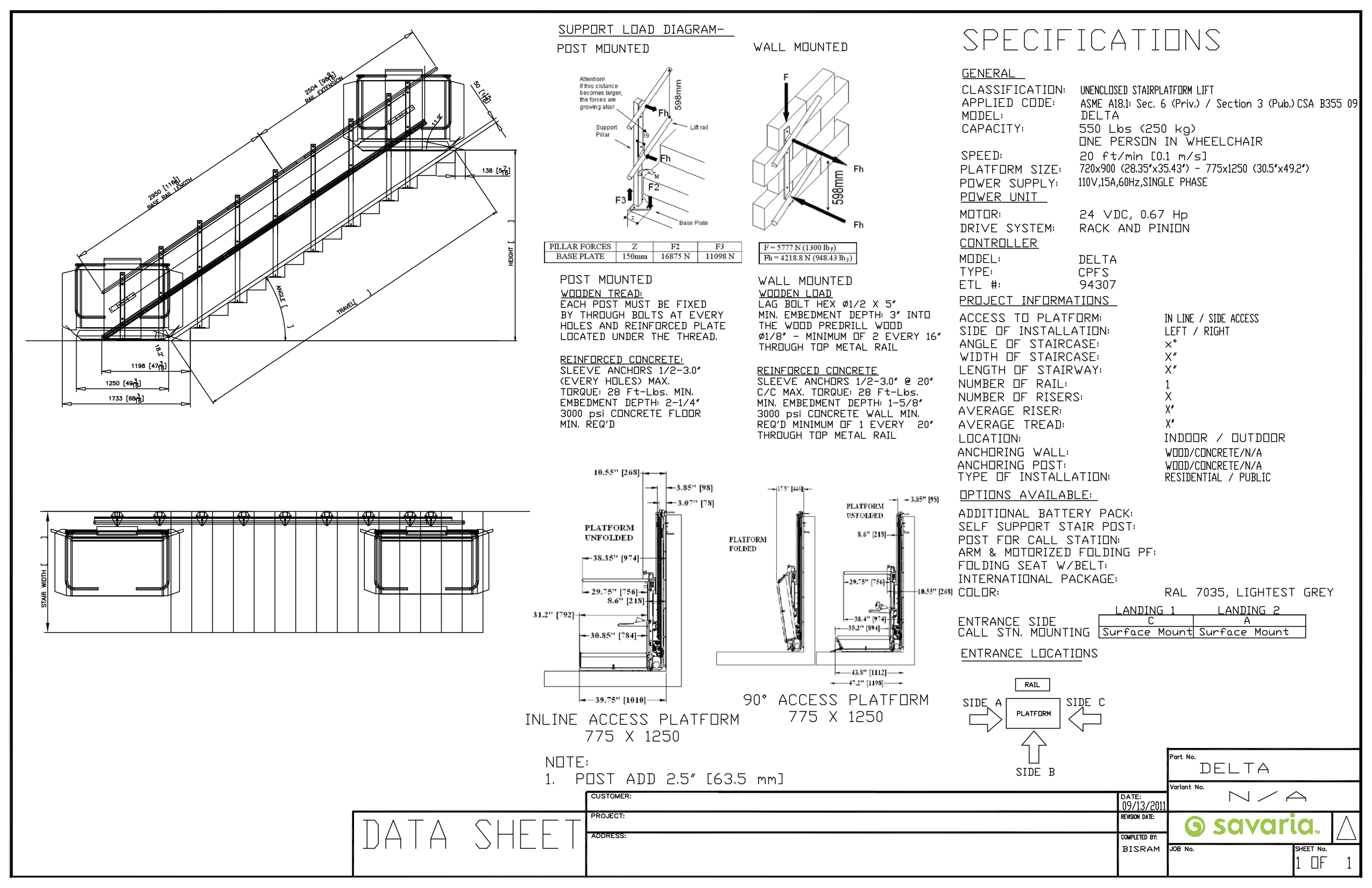 Savaria Delta Inclined Platform Lift | Access Solutions, Inc.