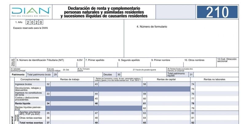 Ya fue habilitado el formulario 210 para el año gravable 2020 - Contadia