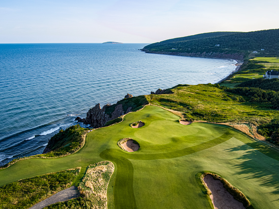 Cabot Cliffs - Holes 15 & 16 - Framed Photo | Home in Two Golf