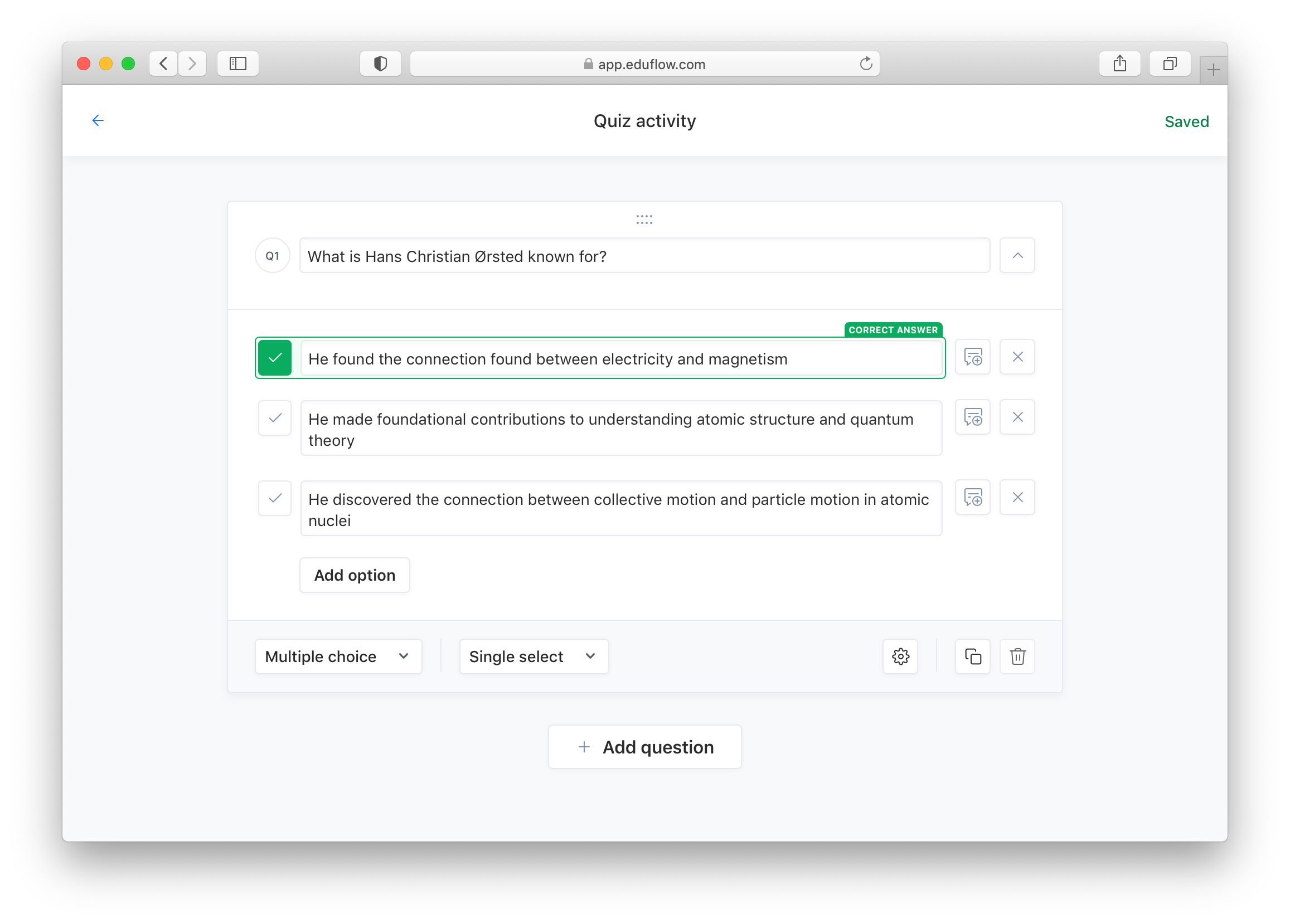 Eduflow Changelog · Introducing the Quiz Activity on Eduflow