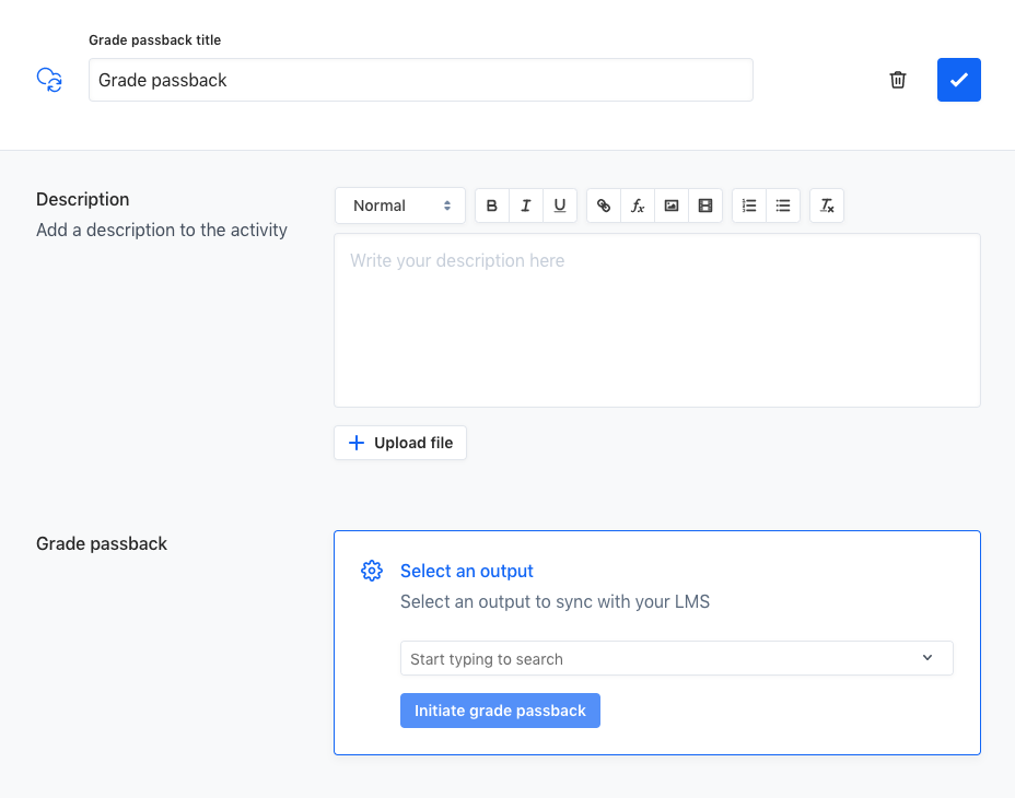 Eduflow Changelog · 💯 Grade passback activity