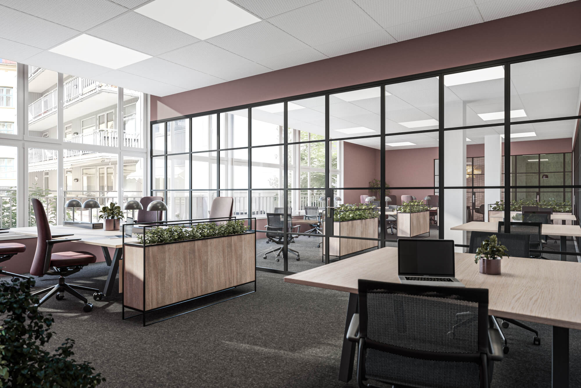 Kontorfellesskap - Sentral beliggenhet rett ved Slottsparkens grønne lunge.