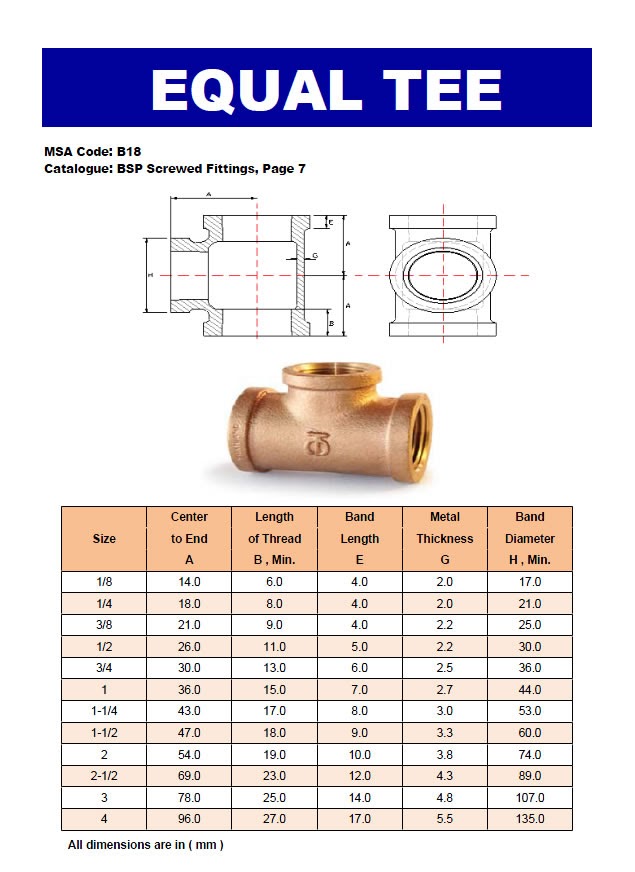 Ms Equal Tee Weight Chart at Daryl Pulver blog