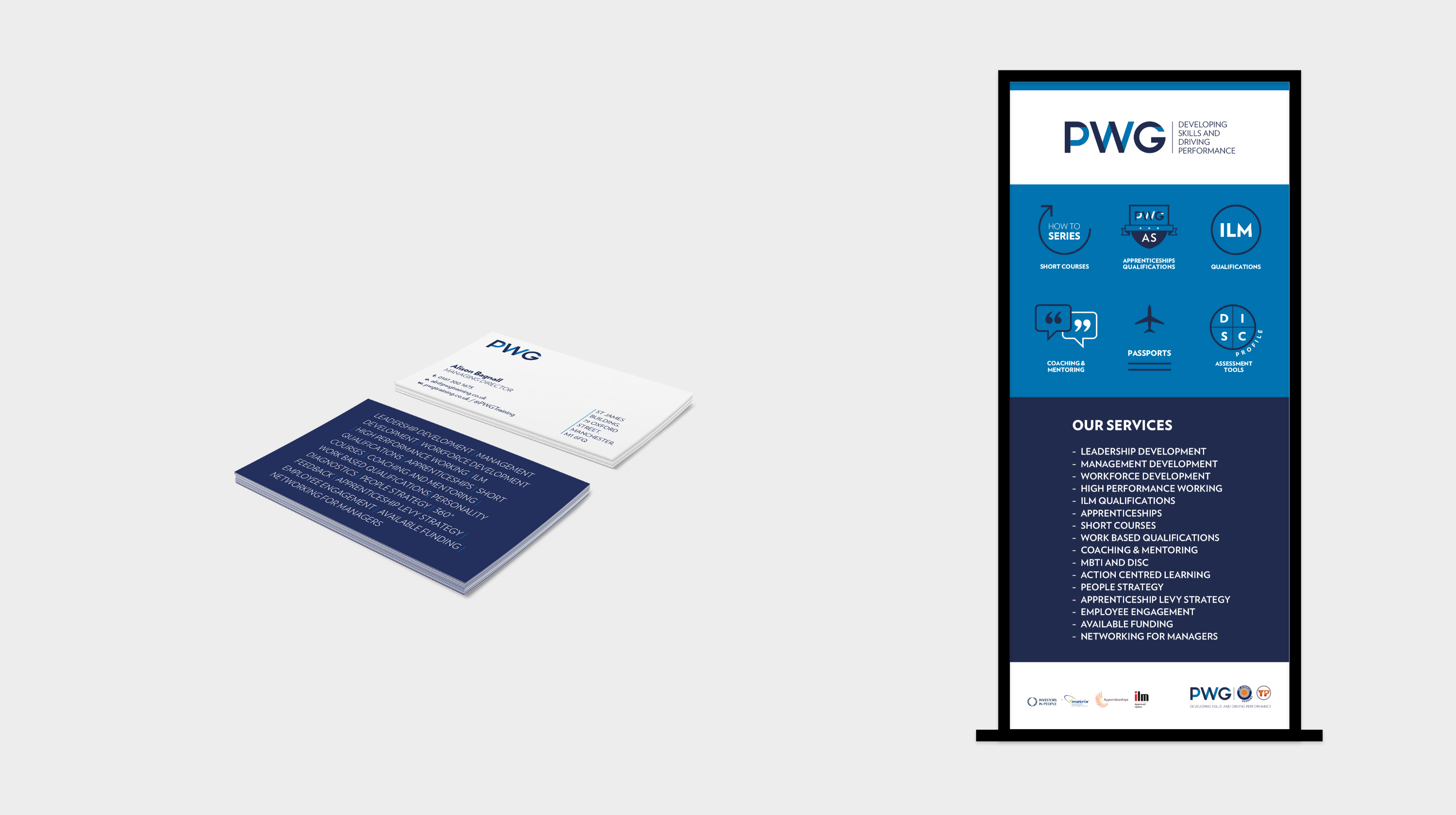 PWG Training - brand identity and graphic design
