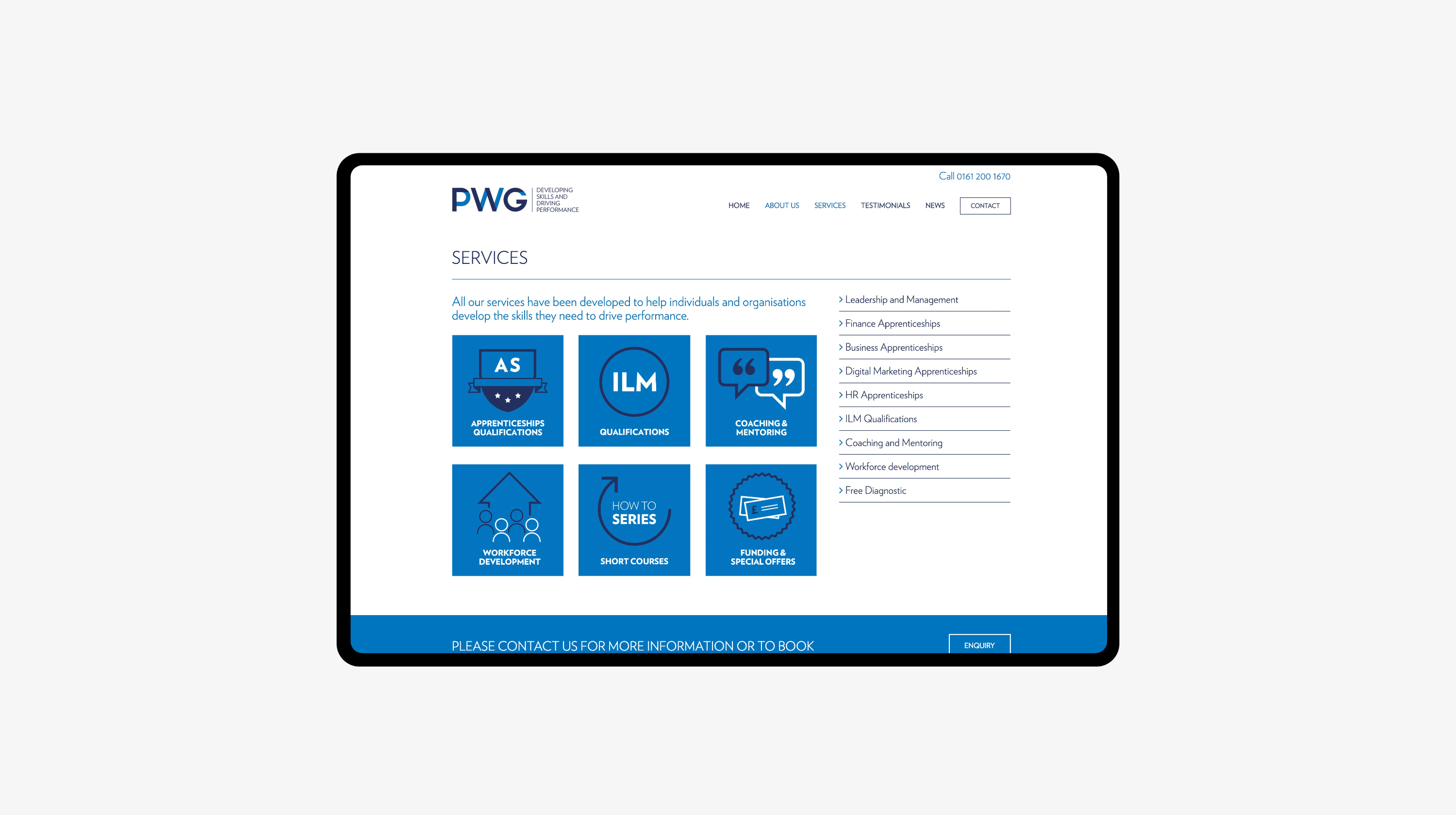 PWG Training - brand identity and graphic design