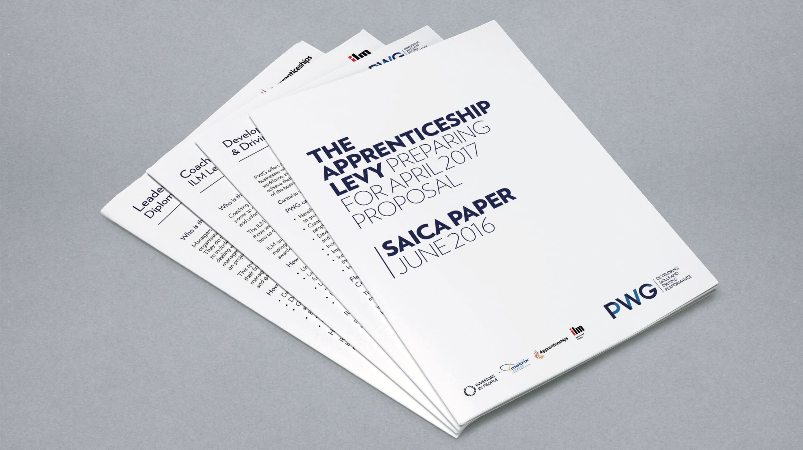 PWG Training - brand identity and graphic design