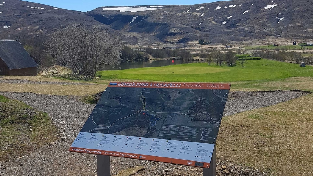 New Húsafell Hiking Trails and MapHúsafell, Hotel Húsafell, West ...