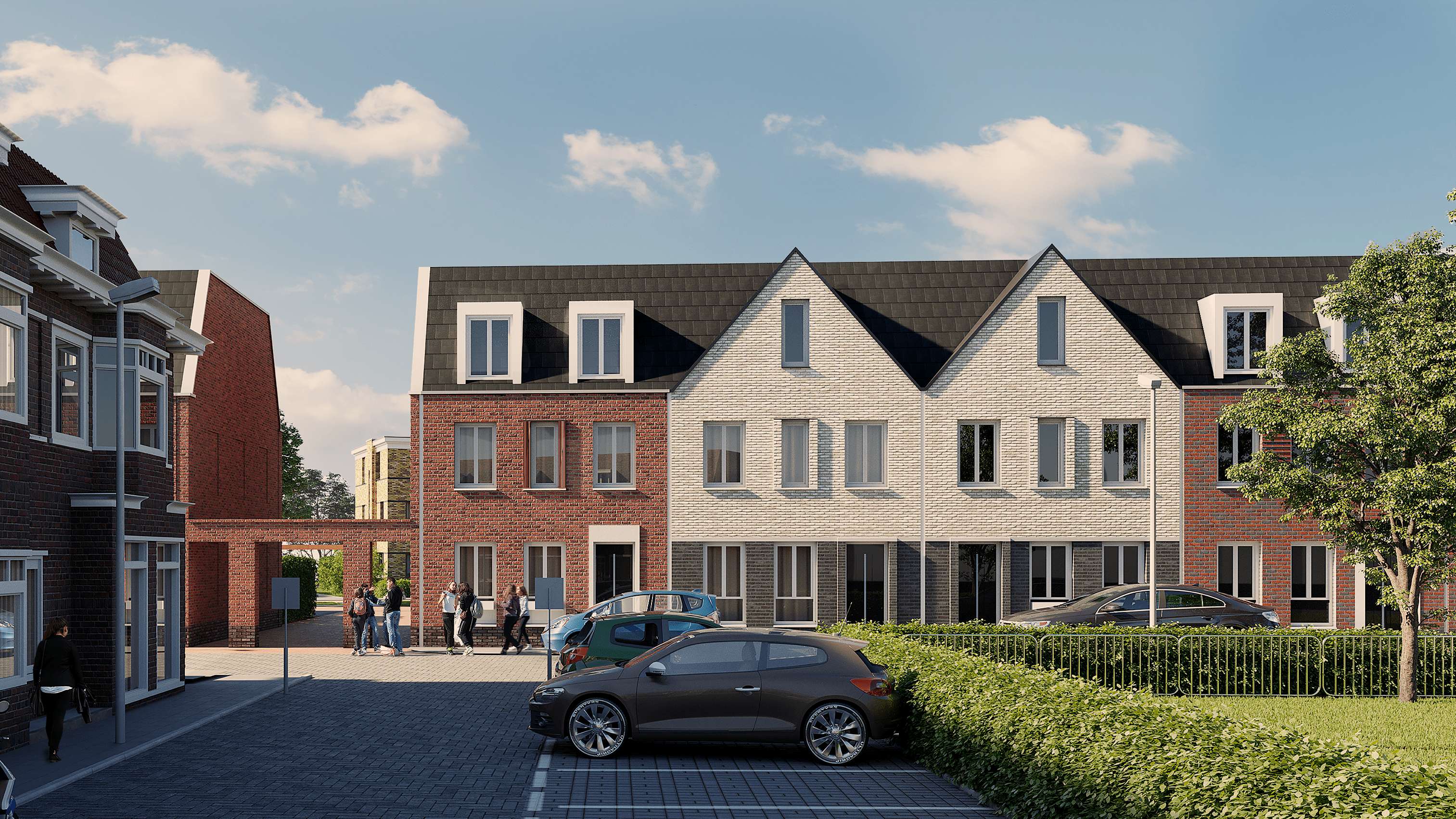 Nieuwe woonwijk aan het vaarwater van de Rotterdamse Schie