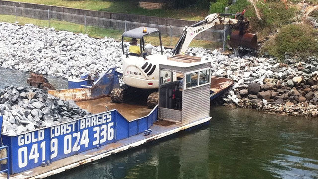 Gold Coast Barges | Barge Hire | Revetment Walls | Jetty Maintenance