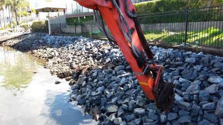 Rock Armouring Runaway Bay | Project By Gold Coast Barges
