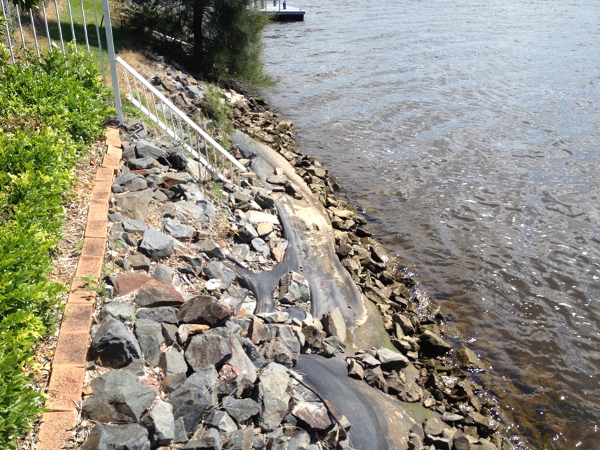 Rock Armouring Project Canal Home Moterey Keys Gold Coast