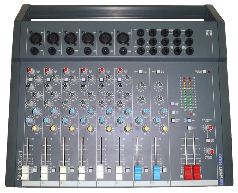 Hire now: Soundcraft Spirit Folio Mixer | Broadcast Services
