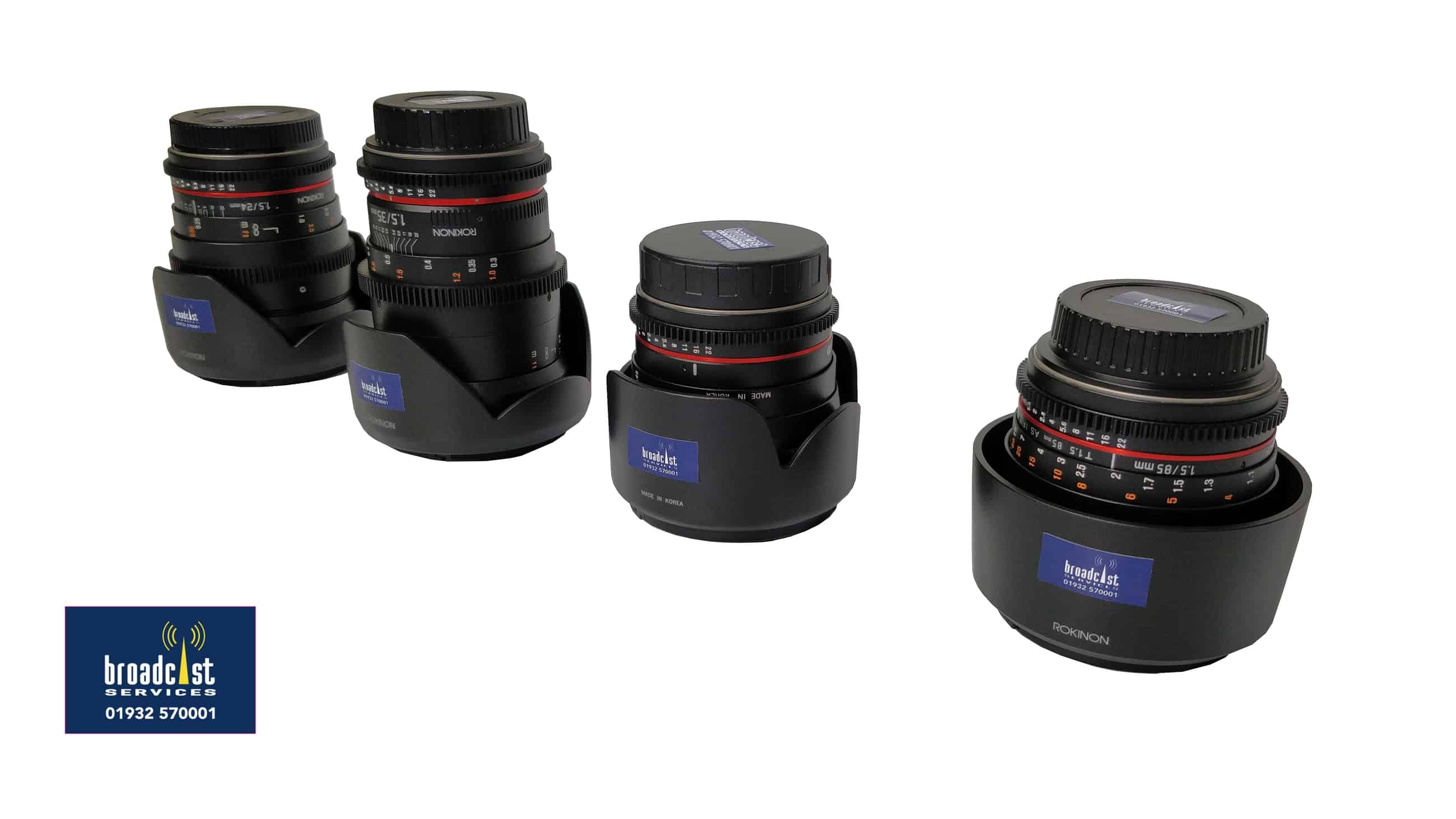Broadcast camera lenses to hire, from superwide to telephoto