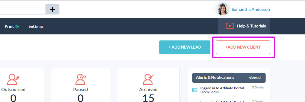Adding New Client Manually