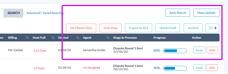 Client List Overview