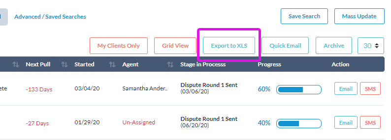Client List Overview
