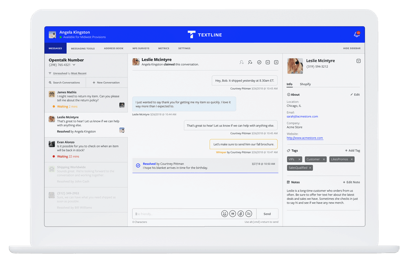 Business Text Messaging – Customer Support and Sales | Textline