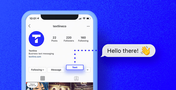Add a "text us" button to your Instagram Business Profile | Textline Blog