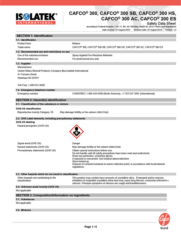 Isolatek Type 300 HS from Swart & Sons