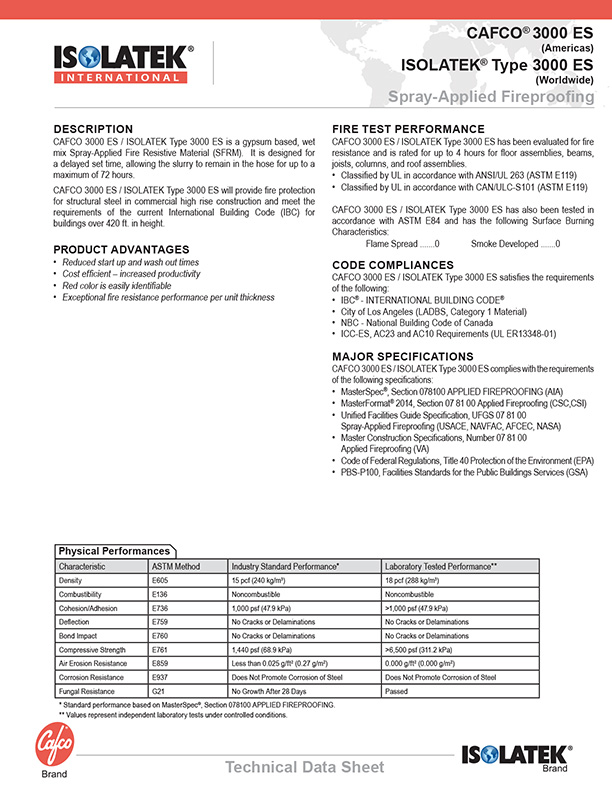 Isolatek Type 3000 ES from Swart & Sons