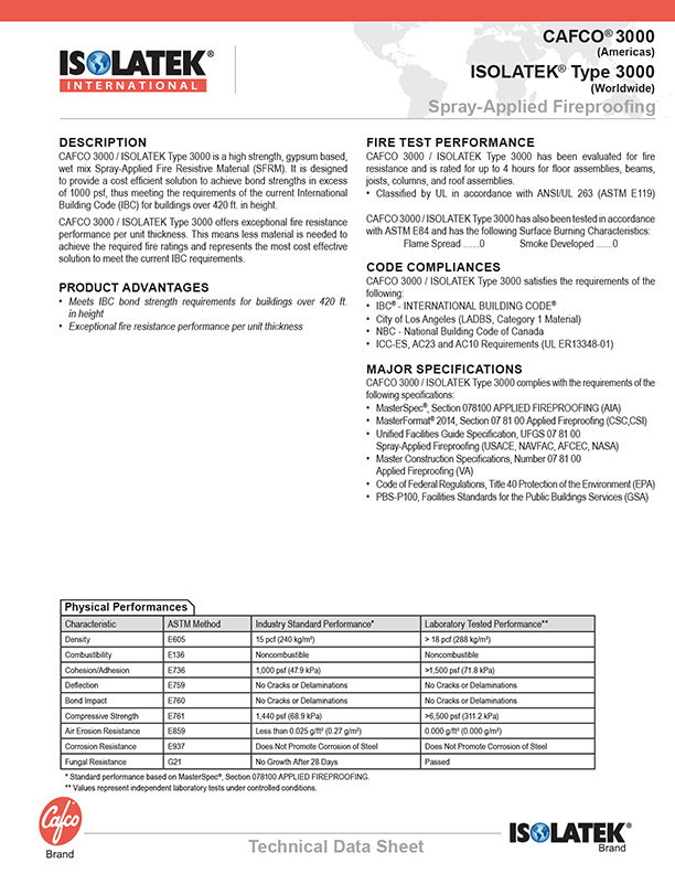 Isolatek Type 3000 from Swart & Sons