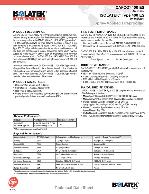 Isolatek Type 400 ES from Swart & Sons