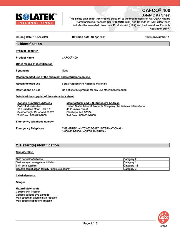 Isolatek Type 400 from Swart & Sons